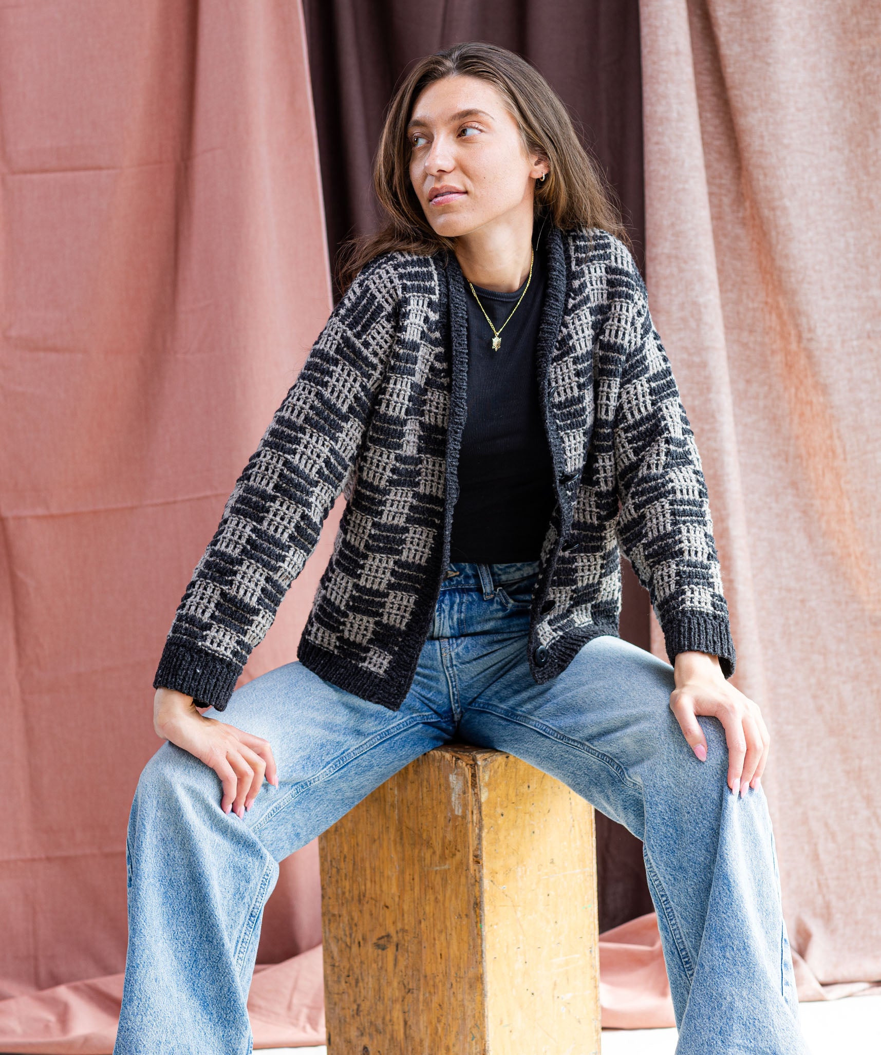 Checkers Cardigan | Knitting Pattern by Lis Smith | Brooklyn Tweed